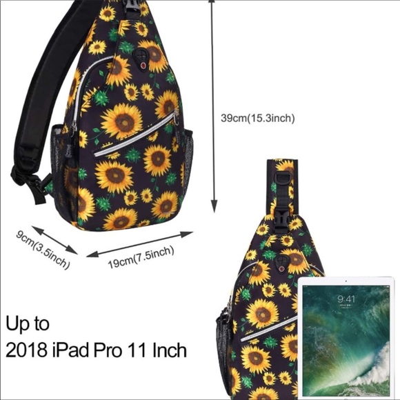 Bags | Sling Backpack Sunflower | Poshmark
